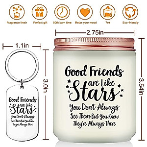 Volufia Candles Gifts for Friend, Friendship Gifts for Women, Best Friend Female, BFF, Bestie, Coworkers - Best Friend Gift for Women - Christmas Birthday Gifts - Funny Lavender Scented Candle