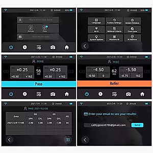 HYYKEJI 7 Inch Ophthalmology Vision Screener, Portable Auto Refractor, with Data Storage Function, 98CM Measuring Distance, 0-180° Axis Number, Touch Screen, for Optic Ophthalmic Equipment