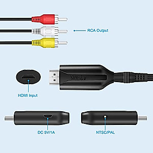 HDMI to RCA AV Adapter Converter HDMI2AV NTSC PAL Full HD Composite Video Audio for PS3 for PS4 for Xbox 60HZ for Old TV
