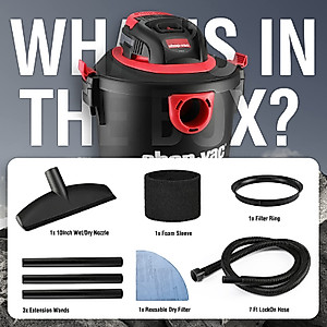 Shop-Vac 5 Gallon 2.0 Peak HP Wet/Dry Vacuum 2035000+ 90115 Dacron Cloth Filter 2 Pack