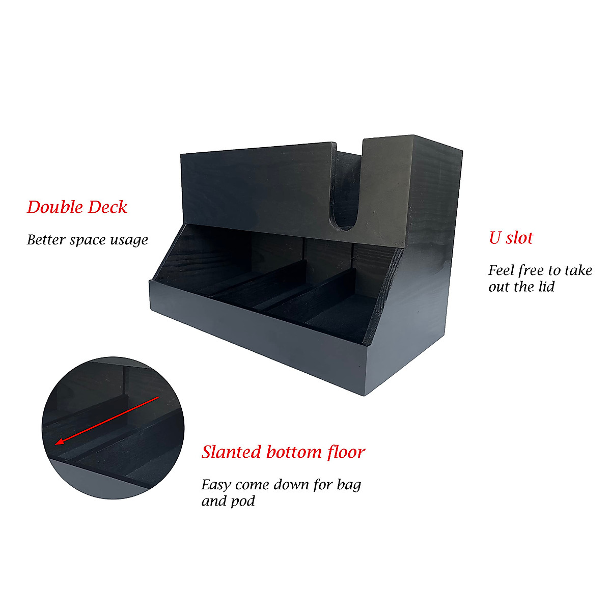 Sundia Coffee Bar Station Organizer Tea Bag Storage Cup Lid Pod Holder Double Tier for Office Kitchen Counter Decor Outdoor Party