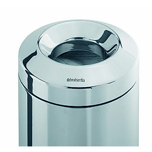 Brabantia Flameguard Waste Paper Bin, 7 L - Brilliant Steel
