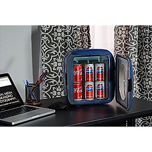 Uber Appliance UB-XL1-BLUE Mini Fridge, 9L, Navy Blue