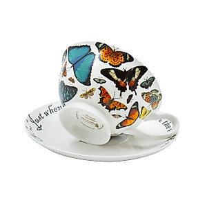 Tea Cups London Cup & Saucer Butterfly, 210 ml (7 fl oz)