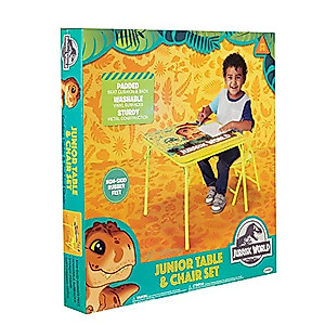 Jurassic World Table & Chair Set Kids Table, 20" L x 20" W x 16.4" H