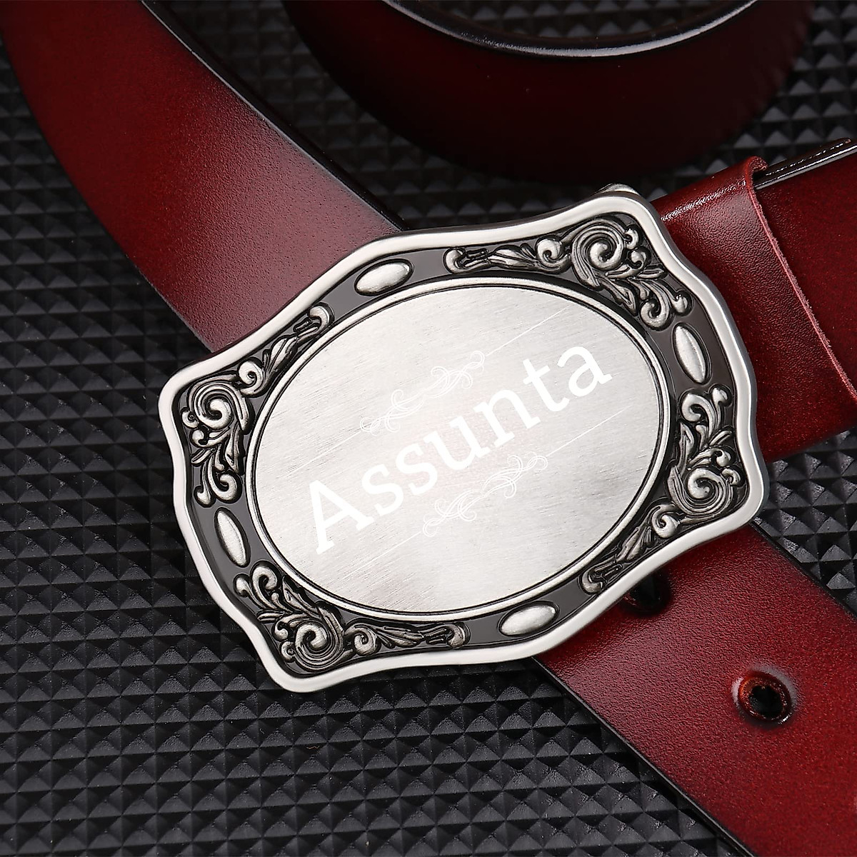 Sinseike Personalized Western Cowboy Name Belt Buckle for Men (classic)