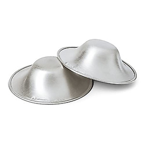 SILVERETTE The Original Silver Nursing Cups, Silverettes Metal Nipple Covers for Breastfeeding, Nursing Shield, 925 Silver Nipple Cover Guards, Soothe and Protect Sore Nipples -Made in Italy