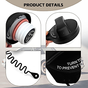 NTNEV Gas Cap Fuel Filler Cap, Gas Cap Compatible with Volvo S60 V60 V70 S80 XC60 XC70 XC90, Replaces OEM Part Number 31392044