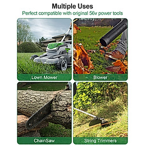 Aoasur 10.0Ah Battery Replacement for EGO 56V Battery （10.0AH-Green）