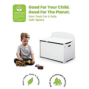 Delta Children MySize Deluxe Toy Box - Greenguard Gold Certified, Bianca White