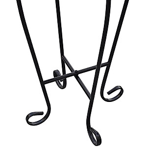 Keketa Mosaic Side Table Plant Table Black White for Patio,Bistro,Bar