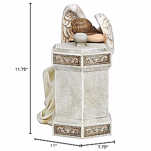 Joseph's Studio by Roman -11.75" H Garden Angel with Memorial Box, Outdoor Memorial Decor