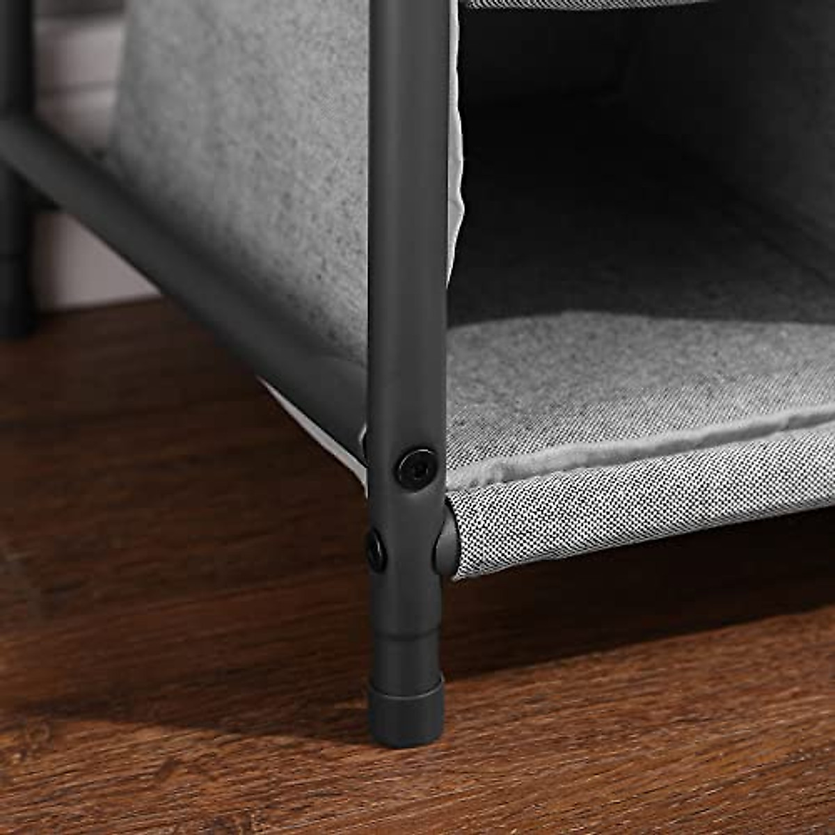 WRKBKS 4 Level Easy Shoe Cabinet - Holds 16 Pairs, Grey