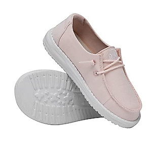 Hey Dude Wendy Slub Canvas (Little Kid/Big Kid) Pink 5 Big Kid M