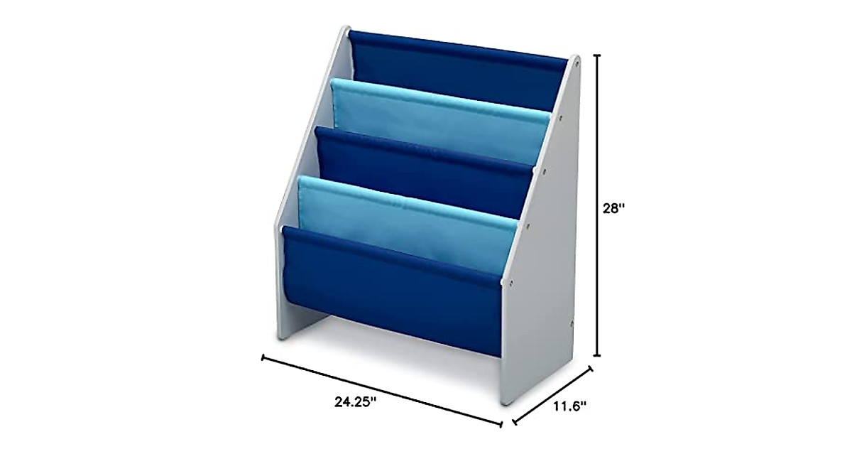 Delta Children Sling Book Rack - Easy-to-Reach Kids Bookshelf