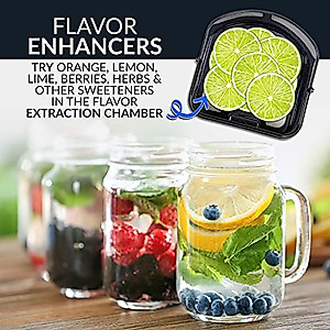 HomeCraft HCIT3BS 3-Quart Black Stainless Steel Café' Iced Tea And Coffee Brewing System, 12 Cups, Strength Selector & Infuser Chamber, Perfect For Lattes, Lemonade, Flavored Water, Large Pitcher