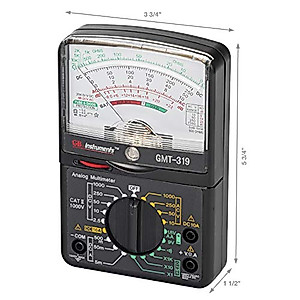Gardner Bender GMT-319 Multimeter Tester, RJ-45 & RJ-11, 7 Function / 19 Range 1000V Black