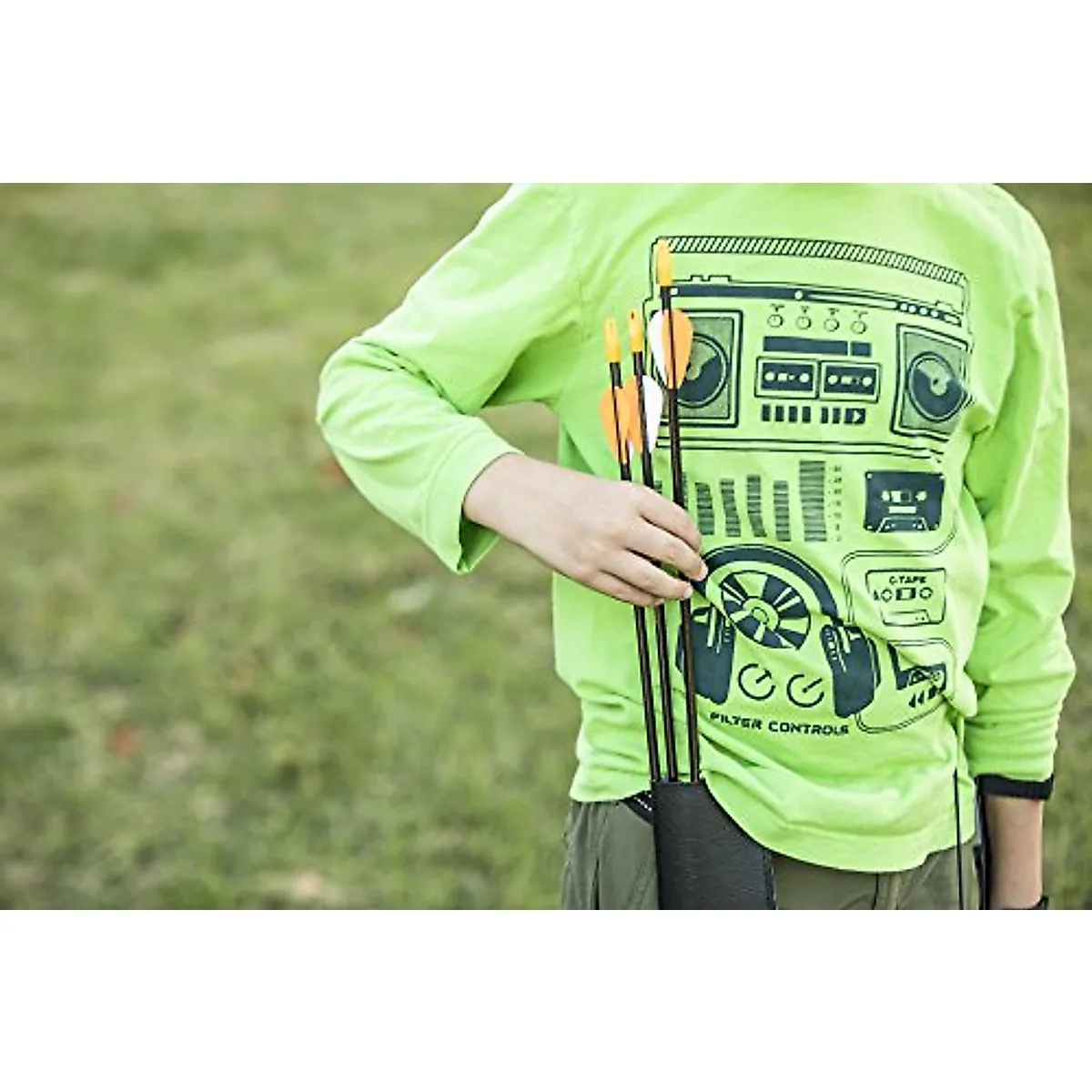 Bear Archery Youth Safety Glass Arrows, Durable & Splinter-Free Fiberglass Arrows, Nocks and Points Included, 28" Length