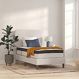 Flash Furniture Capri Comfortable Sleep 12" Hybrid Pocket Spring and Foam Mattress in a Box, Foam Pocket Spring Hybrid Mattress for Pressure Relief, Twin