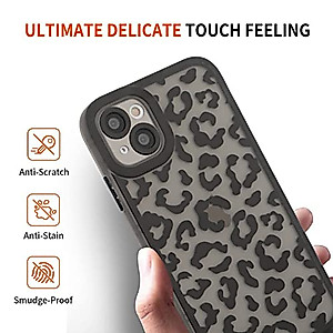 ZIYE for iPhone 13 Case Leopard Pattern Clear Phone Case with Camera Protection,Silicone TPU Phone Protective Cover Cheetah Design Cases Compatible with iPhone 13 6.1 Inch