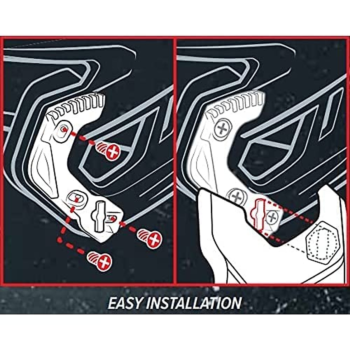 Rawlings | MACH Adjust Face Guard | Adjustable Extension Piece | Black | Left-Handed Batter