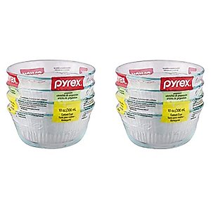 Pyrex Bakeware Custard Cups, 10-Ounce, Pack of 8