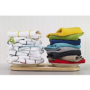 T-fal Textiles 10148 100-Percent Cotton Parquet Kitchen Dish Towel, Red, Check-Single