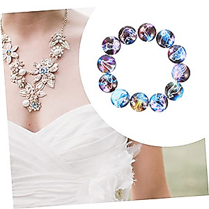 EXCEART Glass Ornaments 360 Pcs Constellation Gem Patch Ear Peircing Kit Necklace Set Round Beads DIY Gemstone Patches Bisuteria Materiales Glass Glass Round Constellation 3D Earrings