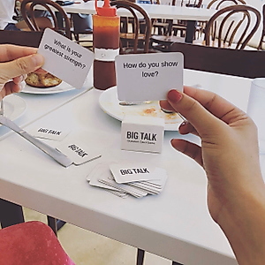 BIG TALK Question Card Game: Skip Small Talk, Make Meaningful Connections - Unique Conversation Starters, Fun Party Icebreaker Activity, Useful Networking, Educational, and Therapy Tool - 88 questions
