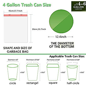 75 Count Small Trash Bags/4 Gallon Drawstring Trash Bags Extra Thick Drawstring Garbage Bags Wastebasket Bin Liners Plastic Trash Bags for Bathroom, Bedroom, Office, Car, Kitchen, Home -White
