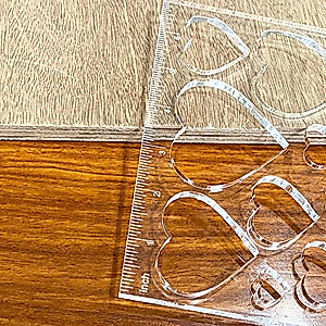 Heart Inlay Template 9-in-1(1pc) Acrylic Router Fixture Template I Tools and Router Templates for Woodworking Decoration