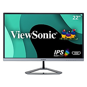 ViewSonic VX2276-SMHD 22in IPS 1080p Frameless LED Monitor HDMI, DisplayPort (Renewed)
