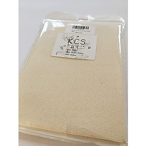 19" x 28" 14CT Counted Cotton Aida Cloth Cross Stitch Fabric (Natural)
