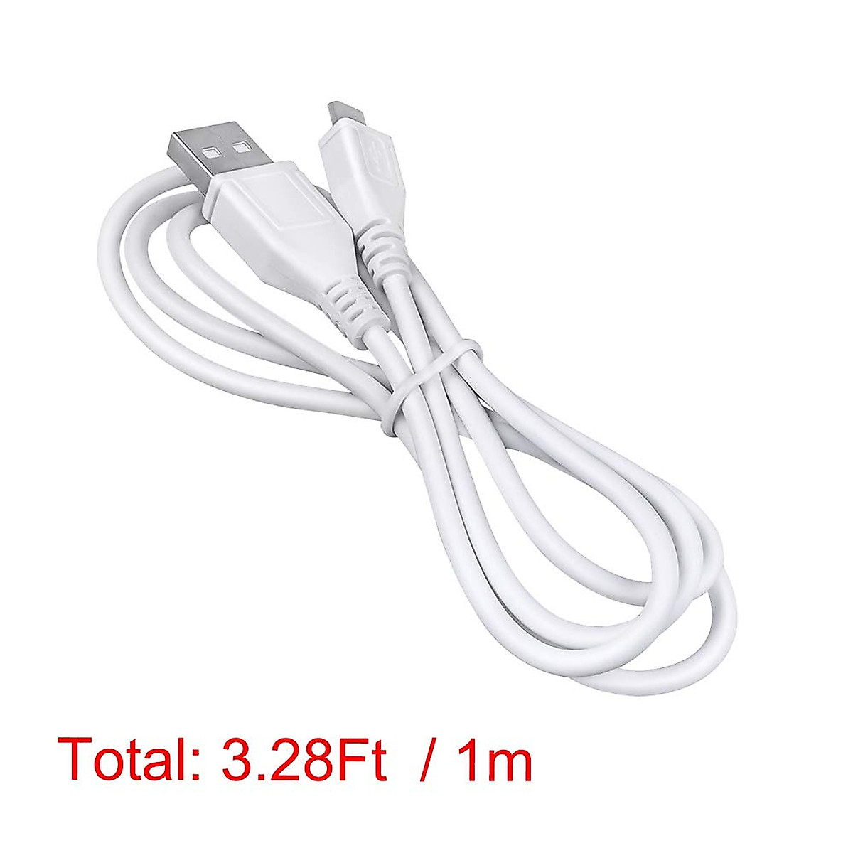 ABLEGRID 3.3ft White for Sony PlayStation 4 PS4 Controller Micro 5Pin USB Charging Charger Cable Cord