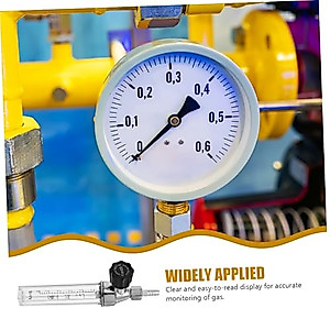 OKUMEYR 3pcs Barometer Carbon Dioxide Flowmeter Measurement Flowmeter Argon Flowmeter Flow Meter Flowmeter Tube for Air Carbon Dioxide Flow Indicator Regulator Aluminum Alloy Transparent