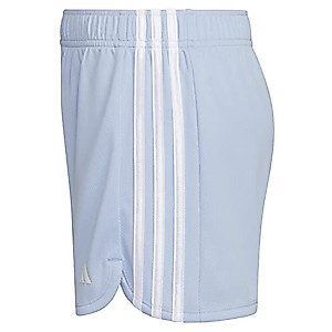 adidas Girls' Big AEROREADY 3-Stripe Pacer Mesh Short, Blue Dawn, XL (16)