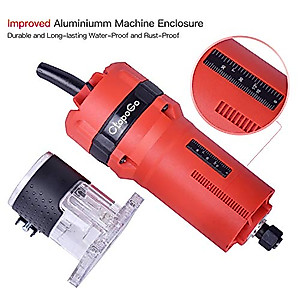 Compact Router Tool, 800W Wood Palm Router Tool for Woodworking, Hand Wood Trimmer Wood Router with 12PCS 1/4" Router Bits
