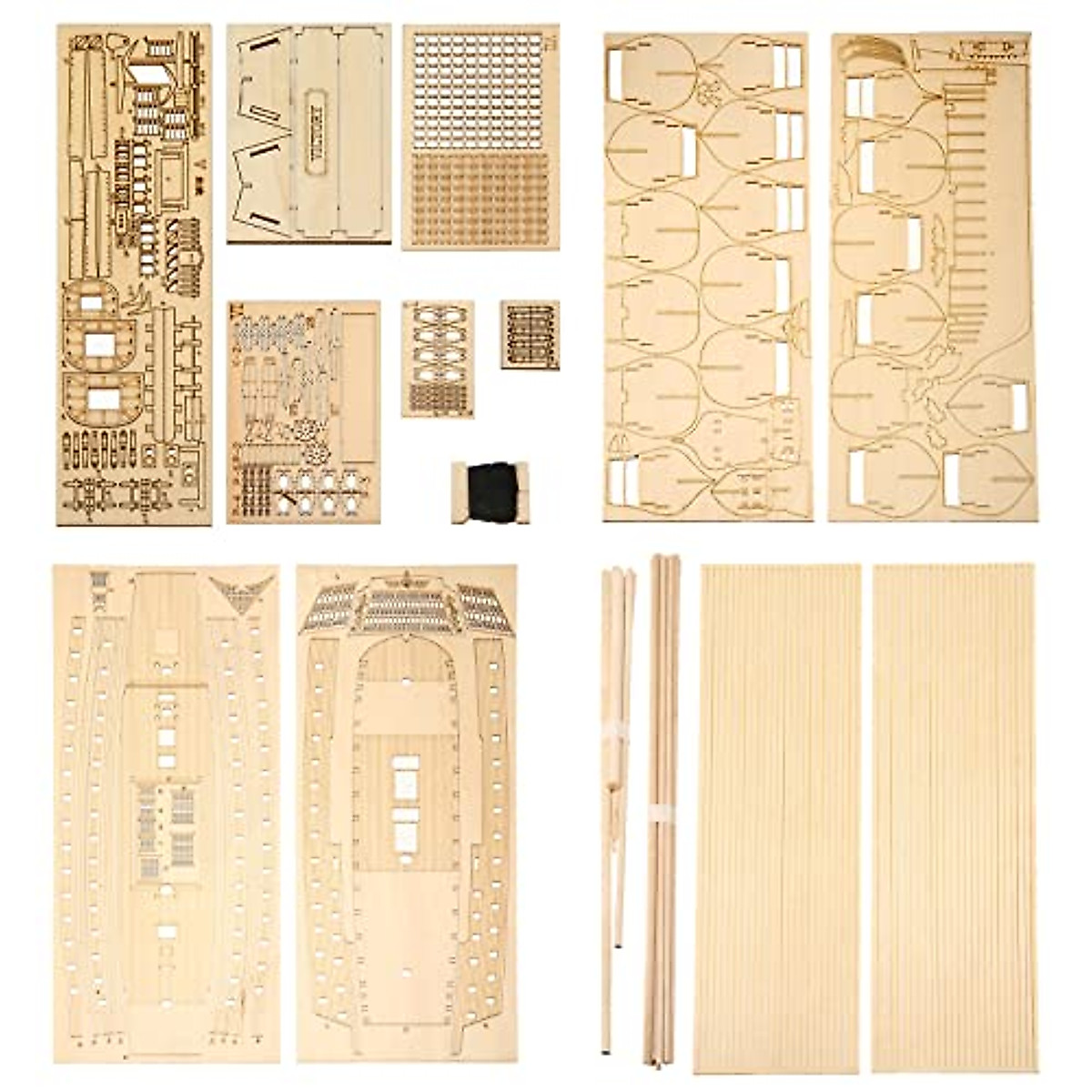 HMS Victory 3D Wooden Puzzle DIY Ship Craft Laser-Cut Model Kits to Build for Adults 1:200