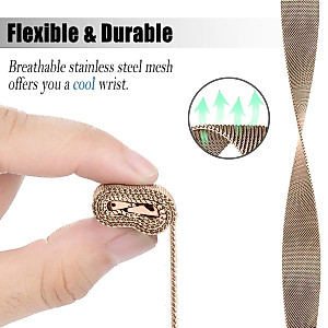 valkit Compatible Samsung Galaxy Watch 42mm/Galaxy Watch 5/4 40mm 44mm/Galaxy Watch Pro 5 45mm/Galaxy Watch 3 41mm Band, 2 Pack 20mm Stainless Steel Wristbands Men Women for Galaxy Watch Active