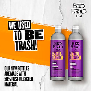 TIGI Bed Head Shampoo & Conditioner For Damaged Blonde Hair Serial Blonde With Hydrolyzed Keratin 2 x 25.36 fl oz