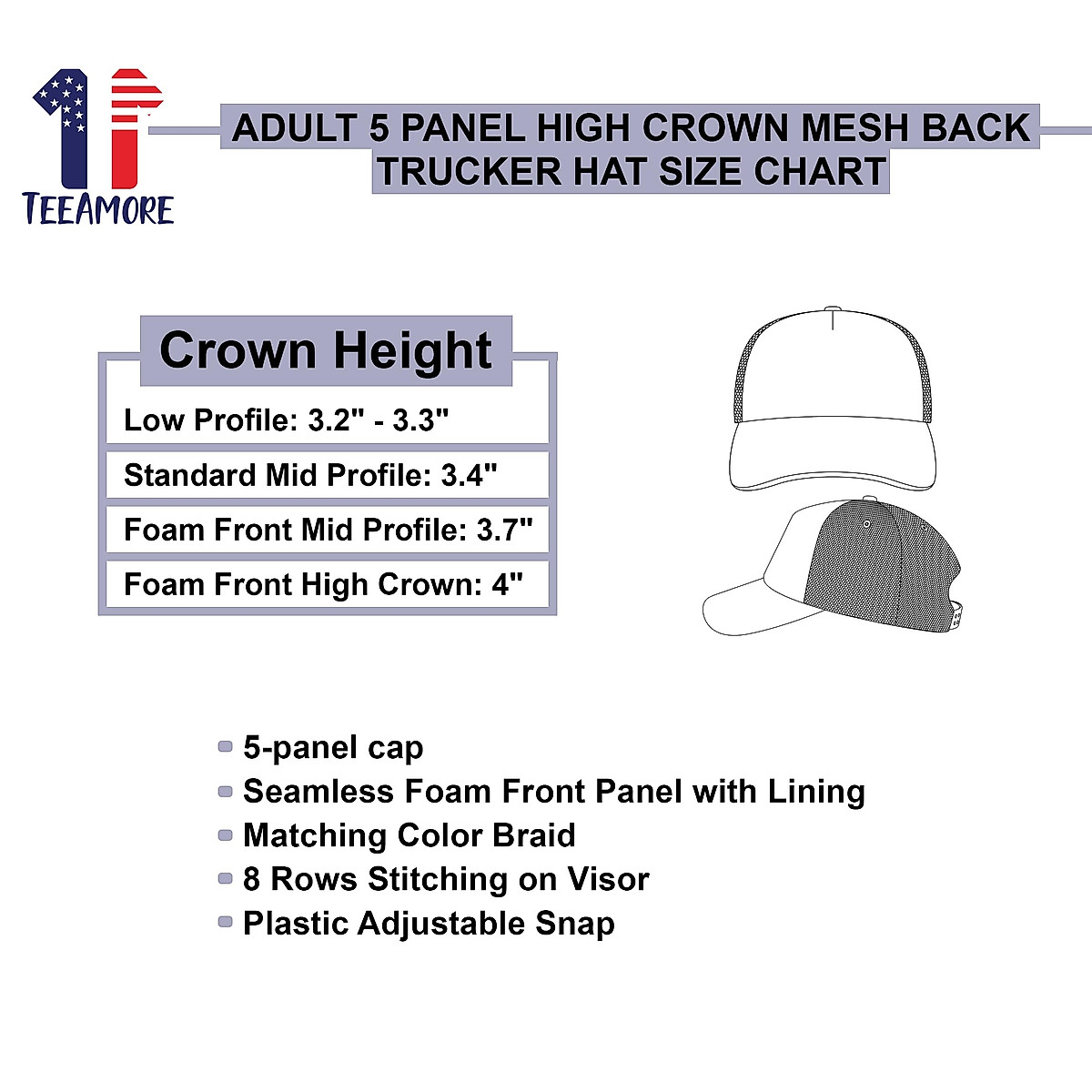 Custom Puff Print Trucker Hat Add Your Text Custom Hat for Men Women Customizable Trucker Hat with Snapback