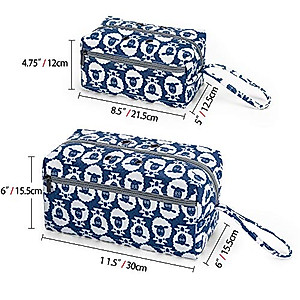 Luxja Yarn Storage Bag, Carrying Knitting Bag for Yarn Skeins, Crochet Hooks, Knitting Needles (up to 10 Inches) and Other Small Accessories (Large, Sheep)