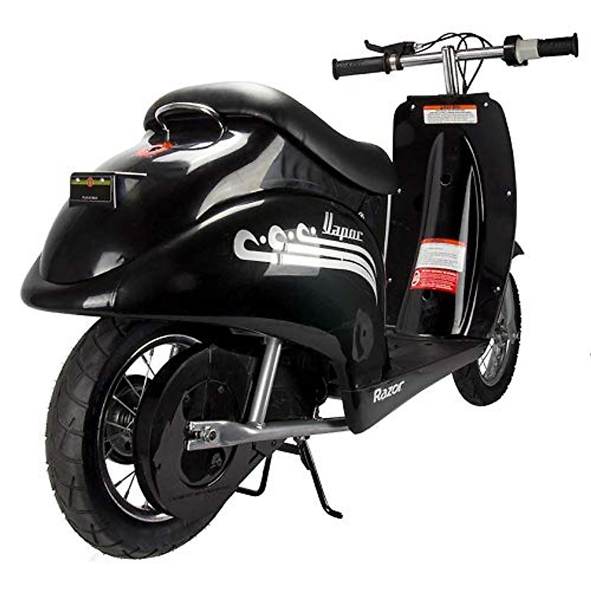 Razor Pocket Mod Vapor 24 Volts Electric Retro Scooter High Torque Chain Driven Motor and Spoked with Pneumatic Tires for 13 Years Old and Up, Black