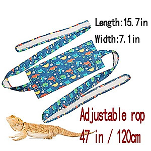 Reptile Carrier, Adjustable Small Animal Sling Carrier for Bearded Dragons Lizards