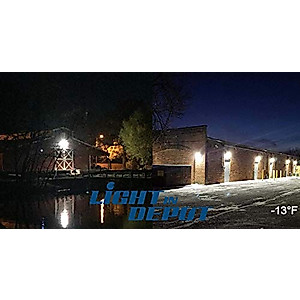 Light in Depot Photocell Dusk to Dawn 60w LED Wall Pack Area Light 5000K Daylight 6750Lm, AC120-277V Outdoor Security Lighting, Waterproof IP65, TUV/DLC Listed (60w, 4 Pack)