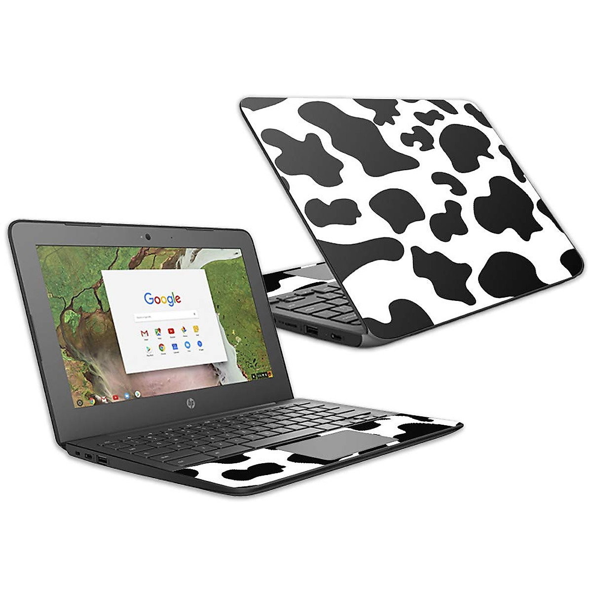 MightySkins Skin Compatible with HP Chromebook 11 G6 11.6" (2018) - Cow Print | Protective, Durable, and Unique Vinyl Decal wrap Cover | Easy to Apply, Remove, and Change Styles | Made in The USA
