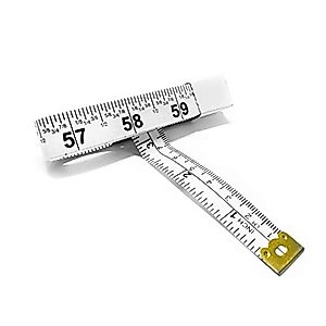 Perfect Measuring Tape All-Purpose 60 Inch Double Sided Fractional Inches and Millimeter/Centimeter Tape Measure TR-16-frac (60 inch White)
