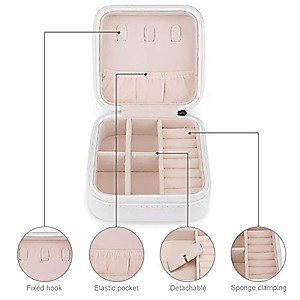 Xulufan Custom Travel Jewelry Organizer Case Personalized Jewelry Box，Ring Holder For Jewelry, Travel Accessories，Jewelry Gift for Women Girl