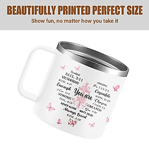 WWHSAI Christian Gifts for Women - You Are Gifts Baptism Tumbler - Inspirational Religious Birthday Presents for Women - Catholic Spiritual Faith Bible Verse Presents Coffee Cup for Girl 14oz
