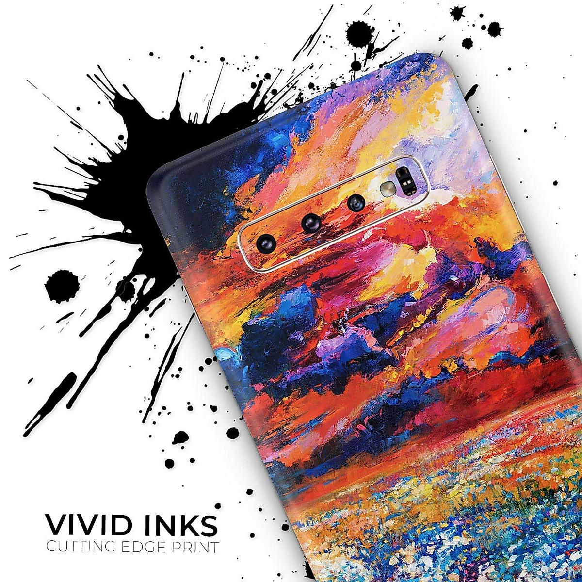 DesignSkinz Oil Painted Meadow Protective Vinyl Decal Wrap Skin Cover Compatible with The Samsung Galaxy S20 (Screen Trim & Back Glass Skin)